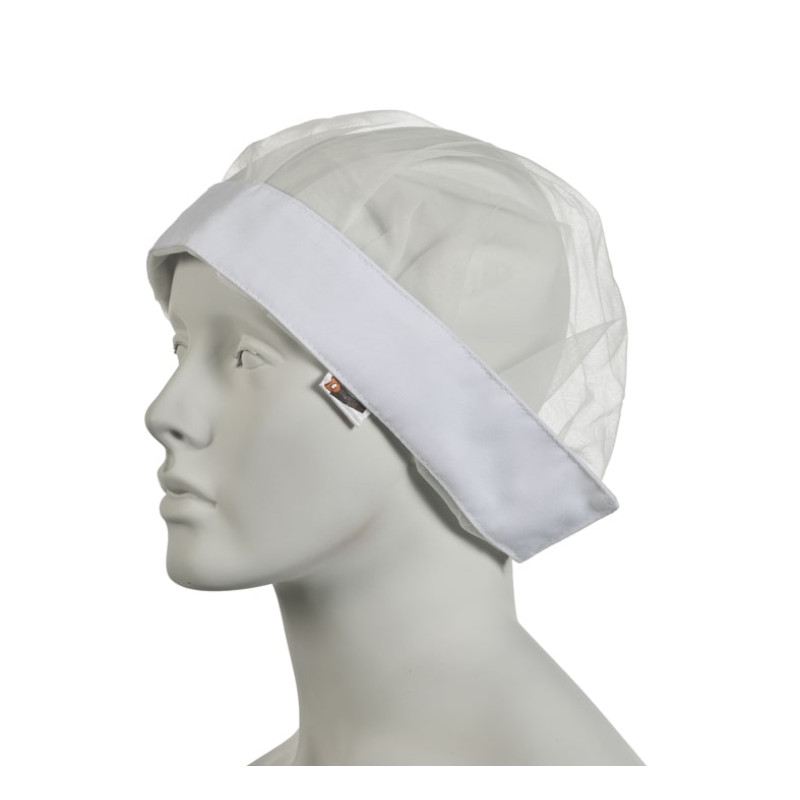 Touca de tule com aba